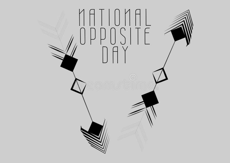 Composition of National Opposite Day Text with Arrows on Grey ...