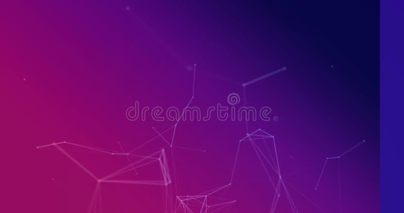 Composition of Network of Connections on Purple Background Stock ...