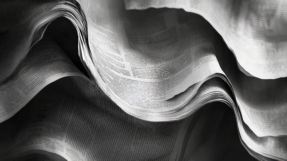 Composition Newspaper Texture Fold Stock Illustration - Illustration of ...