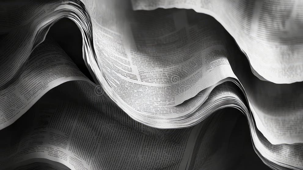 Composition Newspaper Texture Fold Stock Illustration - Illustration of ...