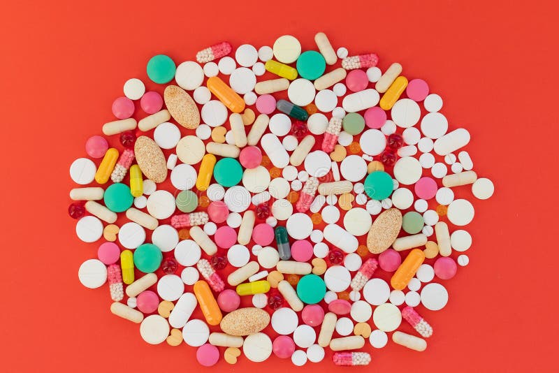 Composition with Nutritional Supplement Capsules. Variety of ...