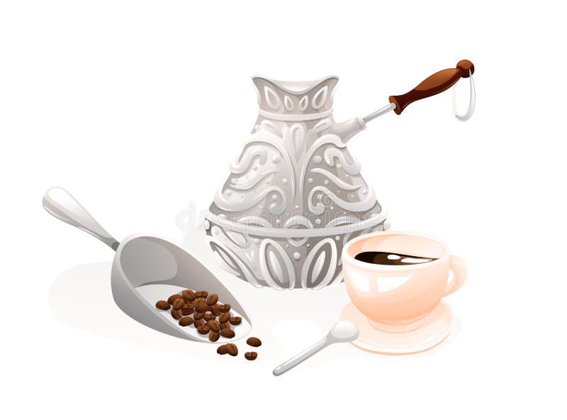 Composition with Objects for Coffee Making, Vector Stock Vector ...