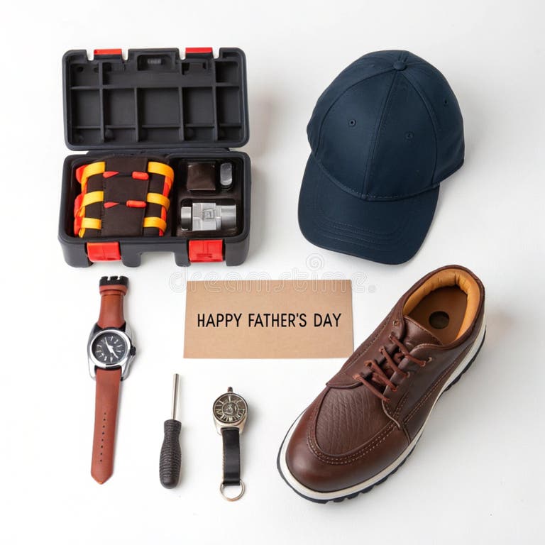 Composition of Objects for Father S Day Stock Illustration ...