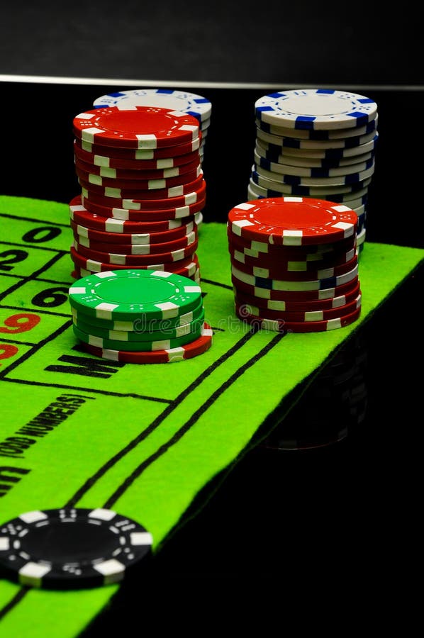 Composition Od Gambling, Black Background Stock Photo - Image of ...