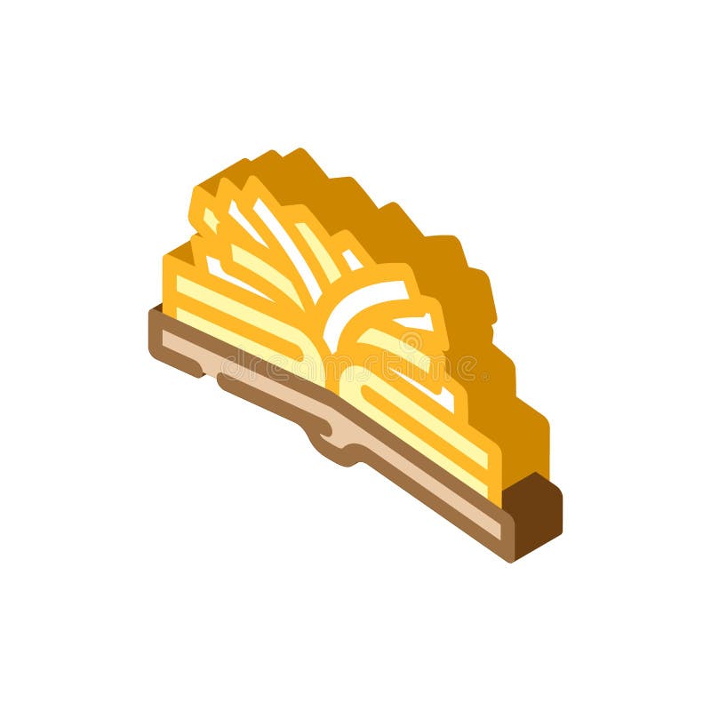 Composition from Old Book Isometric Icon Vector Illustration Stock ...