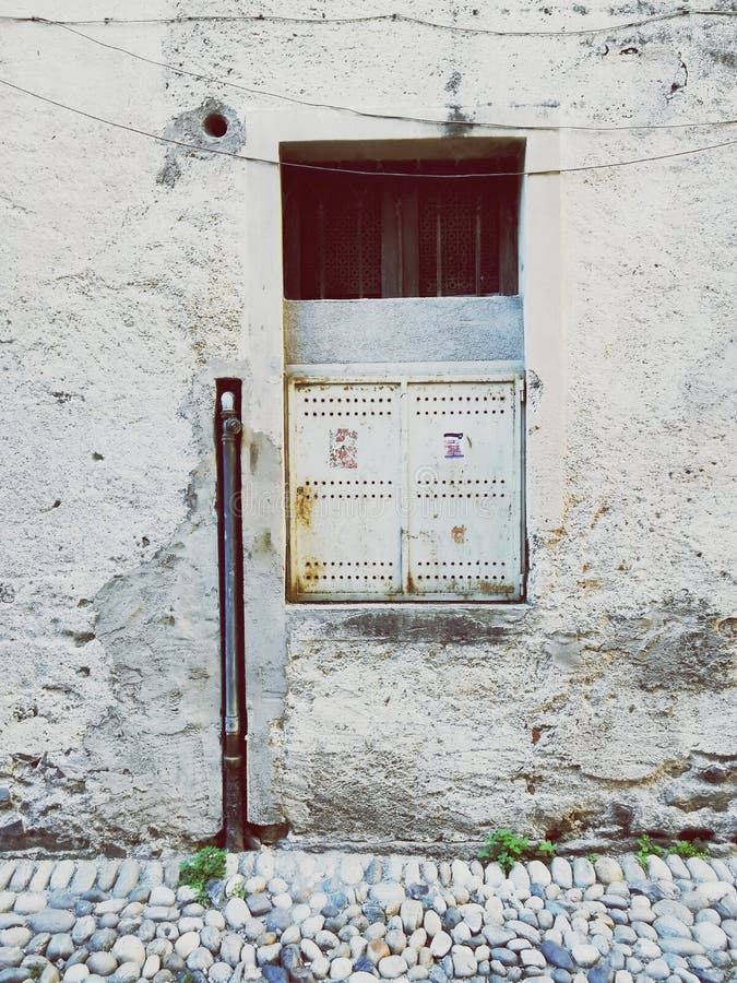 Composition of Old Metalic Objects in the Wall Stock Image - Image of ...