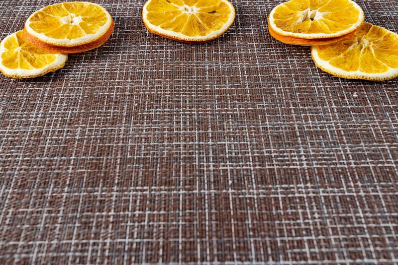 Composition of Orange Dried Oranges Slices of Round Shape, Preserved ...