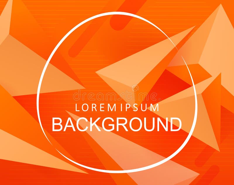 Composition of an Orange Shade with a Gradient, 3d Effect, Triangular ...