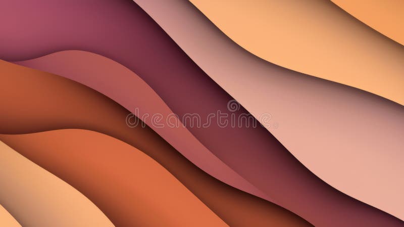 Composition of Overlapping Curved Shapes Creating a Sense of Movement ...