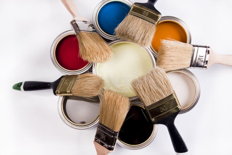 Composition of paint stock photo. Image of paintbrush - 9466142