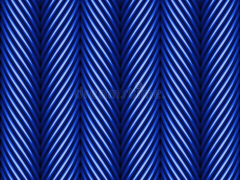 Blue Metallic Twisted Cylinders. Seamless Pattern. Stock Illustration ...