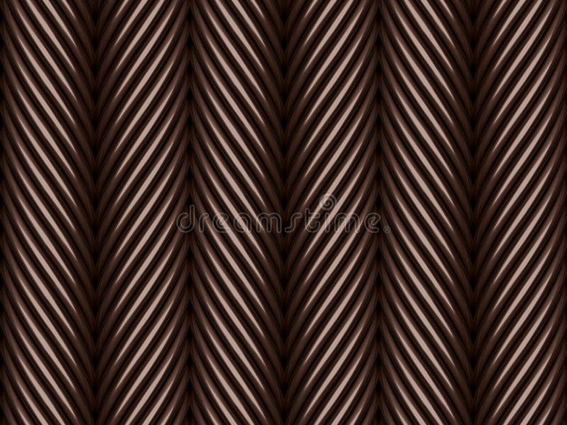Brown Metallic Twisted Cylinders. Seamless Pattern. Stock Illustration ...