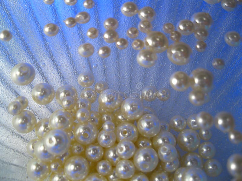 Pearls on a Silvery Background. Stock Illustration - Illustration of ...