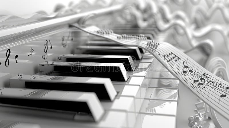 Composition Piano Music Treble Clef and Sheet Music Stock Illustration ...