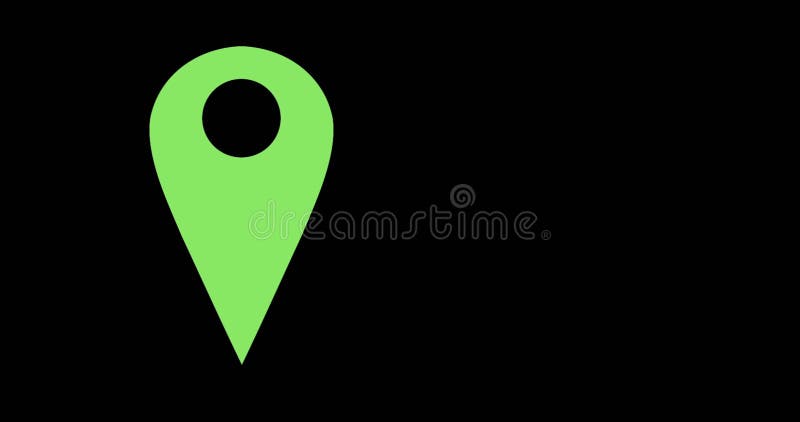 Composition of Pin Icon on Black Background with Copy Space Stock ...