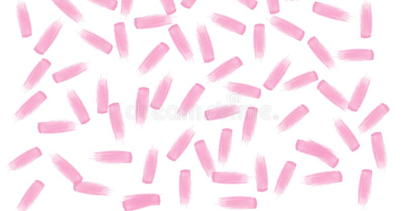 Composition of Pink Chalk Marks Repeated Randomly on White Background ...