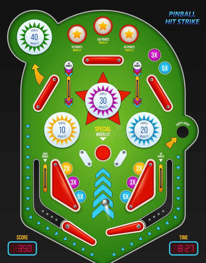 Ensemble de flipper isolé illustration de vecteur. Illustration du ...