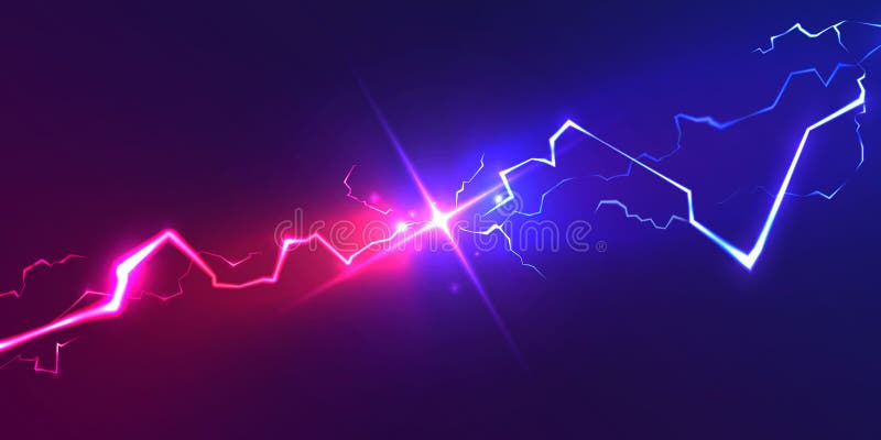 Composition of Realistic Gradient Lightning Stock Illustration - Illustration of bright, vector ...