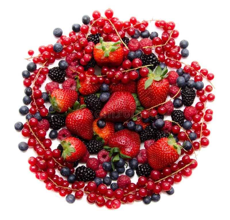 Composition of Red and Black Fresh Fruits Stock Image - Image of fresh ...