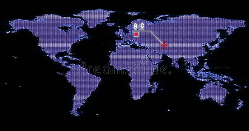 Composition of Red Cross Marker and Text Over Purple Map of World on ...
