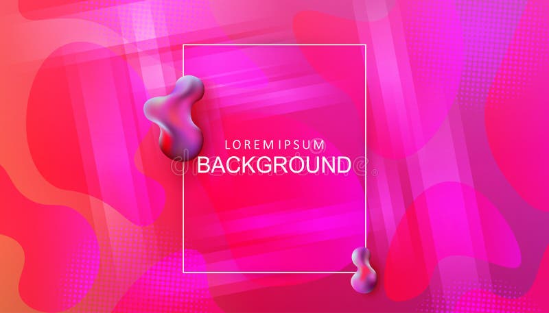 Composition of a Red Shade, Oval Abstract Shapes, Light Wide Stripes ...