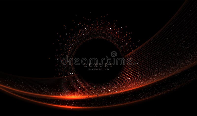 Composition with a Round Frame Made of Tinsel with Arched Ribbons Stock ...