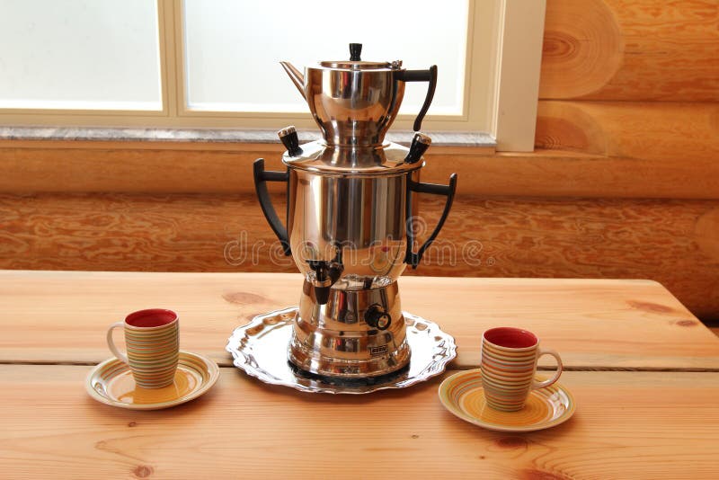Composition with samovar stock photo. Image of retro - 76371876