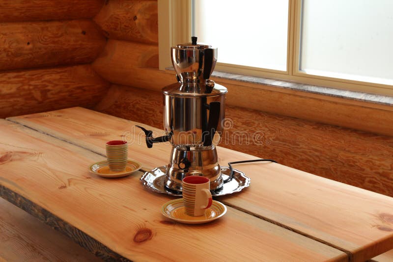 Composition with samovar stock photo. Image of table - 76371912
