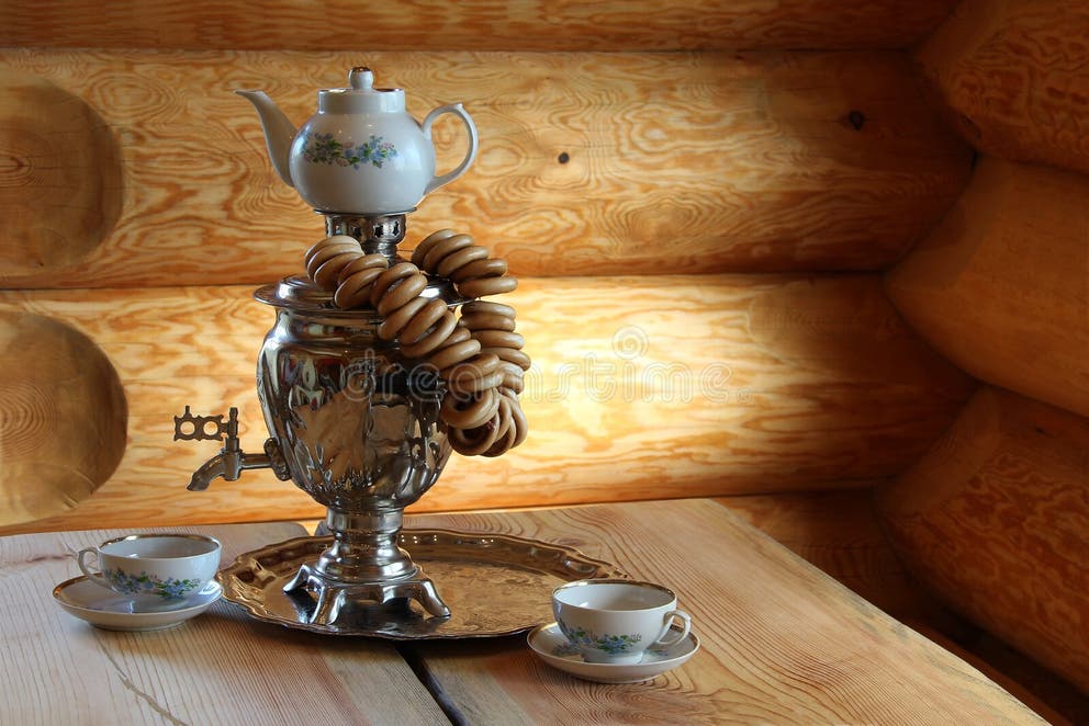 Composition with samovar stock image. Image of vintage - 76424589