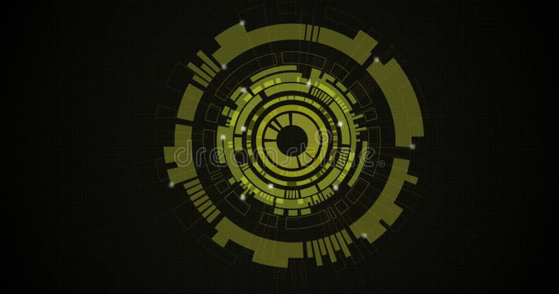 Composition of Scope Scanning on Black Background Stock Image - Image ...
