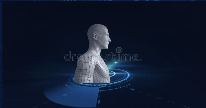 Composition of Scope Scanning with Human Body Formed with Grey ...