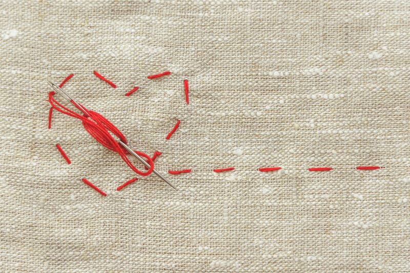 Sewing Thread and for Knitting, a Red String in the Form of a Medical ...