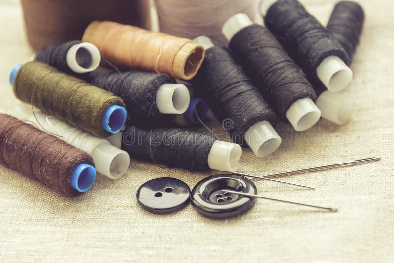Composition of Seamstress, Tailor, Thread for Sewing and for Knitting ...