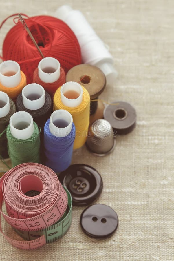 Composition of Seamstress, Tailor, Thread for Sewing and for Knitting ...