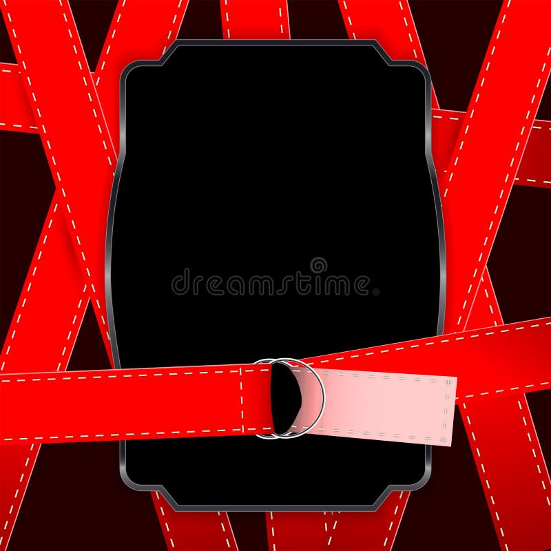 Composition of a Set of Red Straps. Stock Vector - Illustration of ...