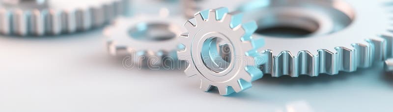 This Composition Showcases a Cluster of Metallic Gears and Cogs, Some ...