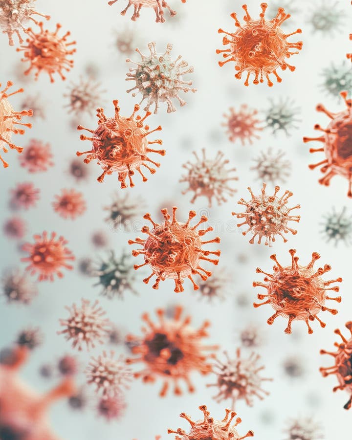 Exploring the Microworld of Flu Viruses Illuminated Against a Soft ...
