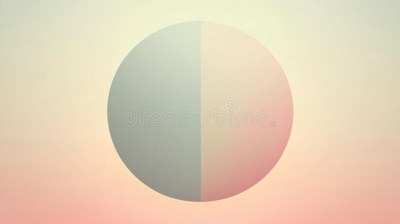 A Composition Showcases a Large Circle Divided into Two Gradual ...
