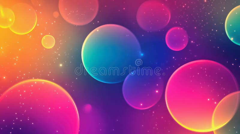 Modern Vibrant Abstract Digital Background Featuring Colorful Bubbles Gradients Stock Photos ...