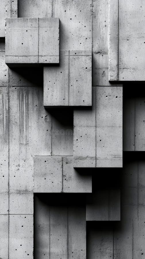 The Composition Showcases a Textured Concrete Surface Featuring Layered ...
