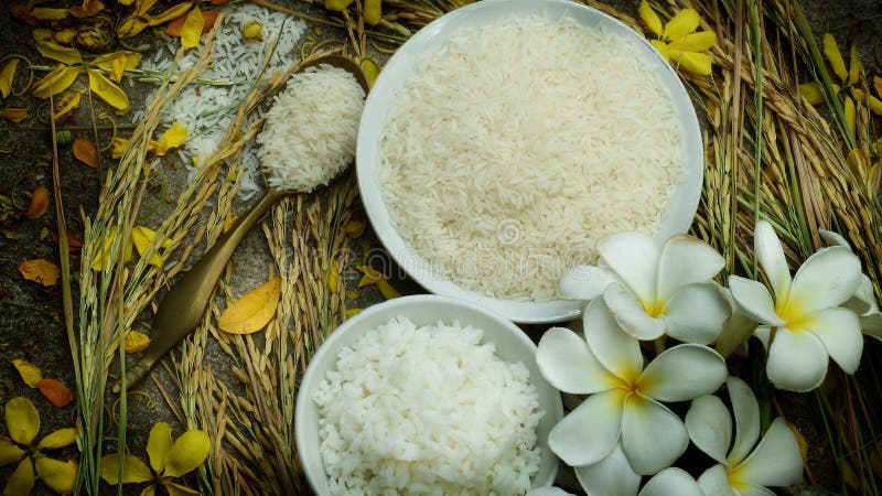 The Composition Shows the Story of Rice. Stock Image - Image of ...