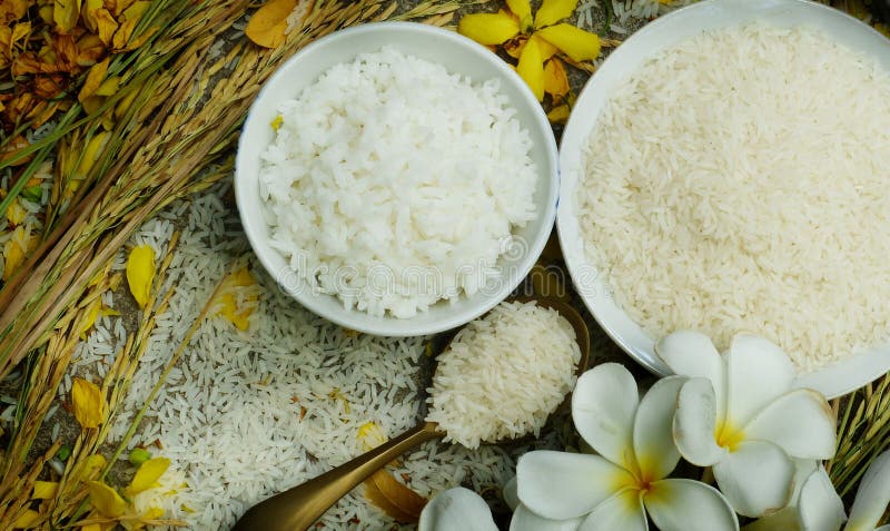 The Composition Shows the Story of Rice. Stock Photo - Image of cooking ...