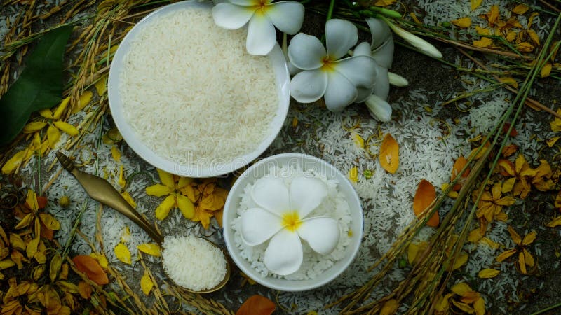 The Composition Shows the Story of Rice. Stock Photo - Image of health ...
