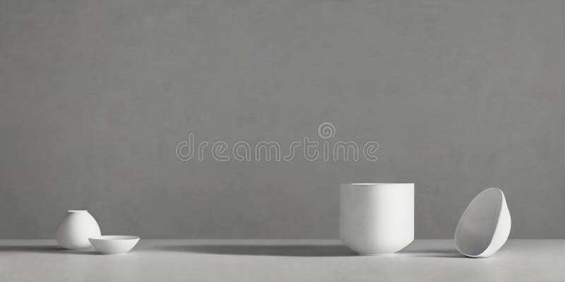 Composition of Simple Objects Against Plain Background. Ai Generative ...