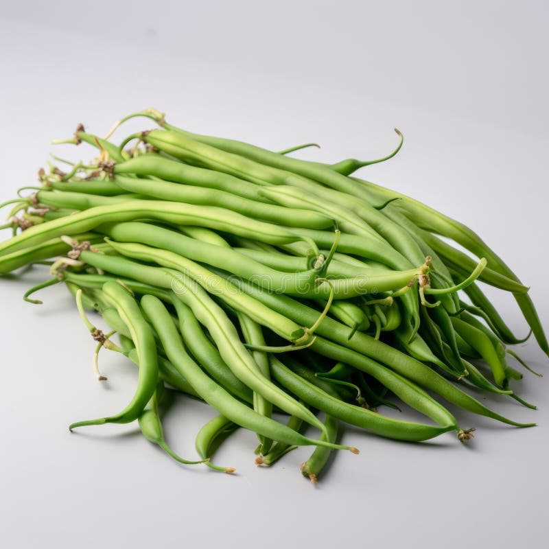 A Composition of a Slender Green Beans Generative AI Stock Illustration ...