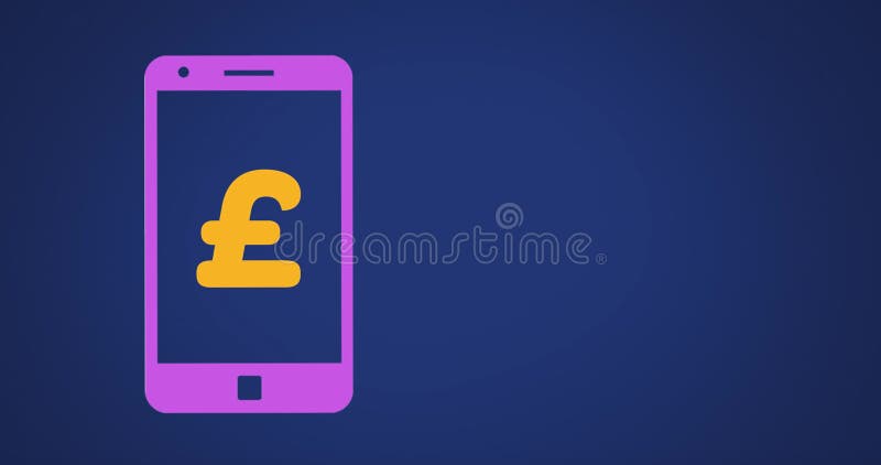 Composition of Smartphone with Pound Symbol on Blue Background with ...