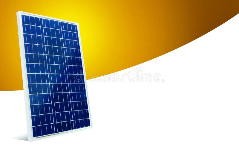 Composition with Solar Panel on Background. Space for Text Stock Image ...
