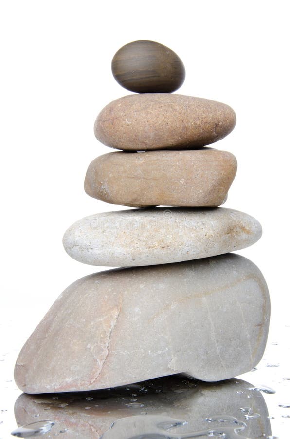 Composition of Stacked Pebbles Stock Image - Image of simplicity, white ...