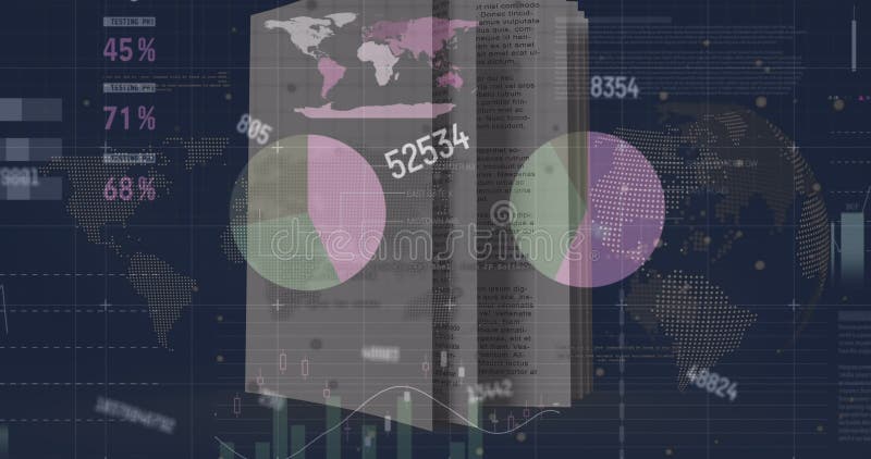 Composition of Statistics, Data Processing with Numbers Over Book Stock ...