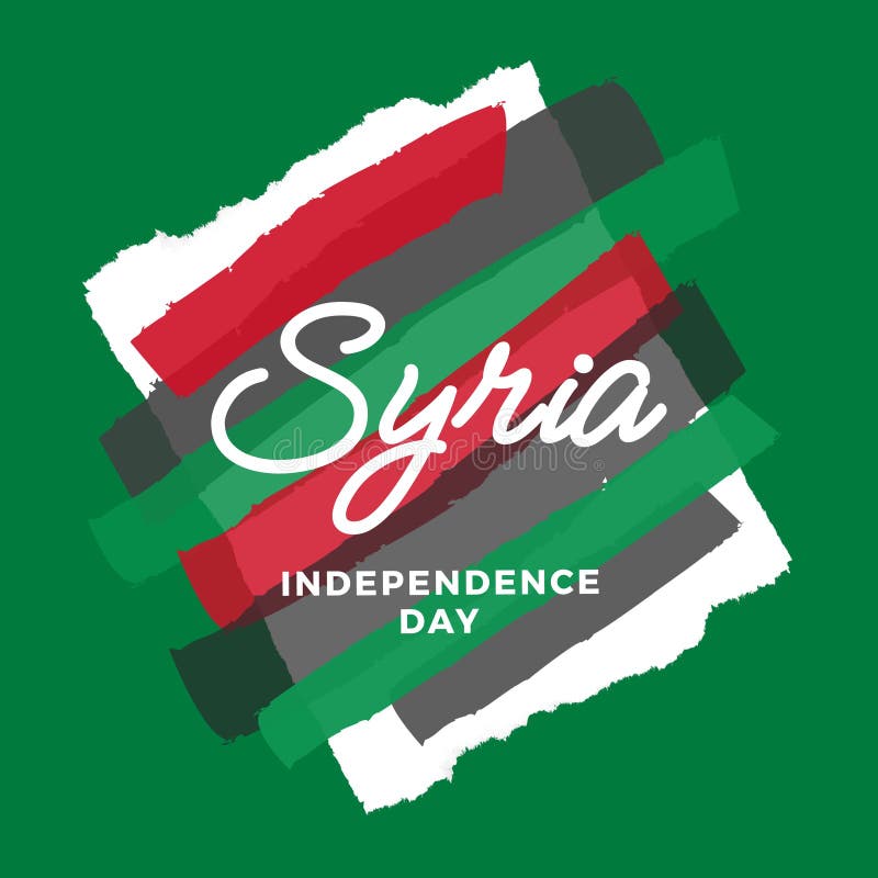 Syria Independence Day Typography Poster with Flag. National Holiday ...